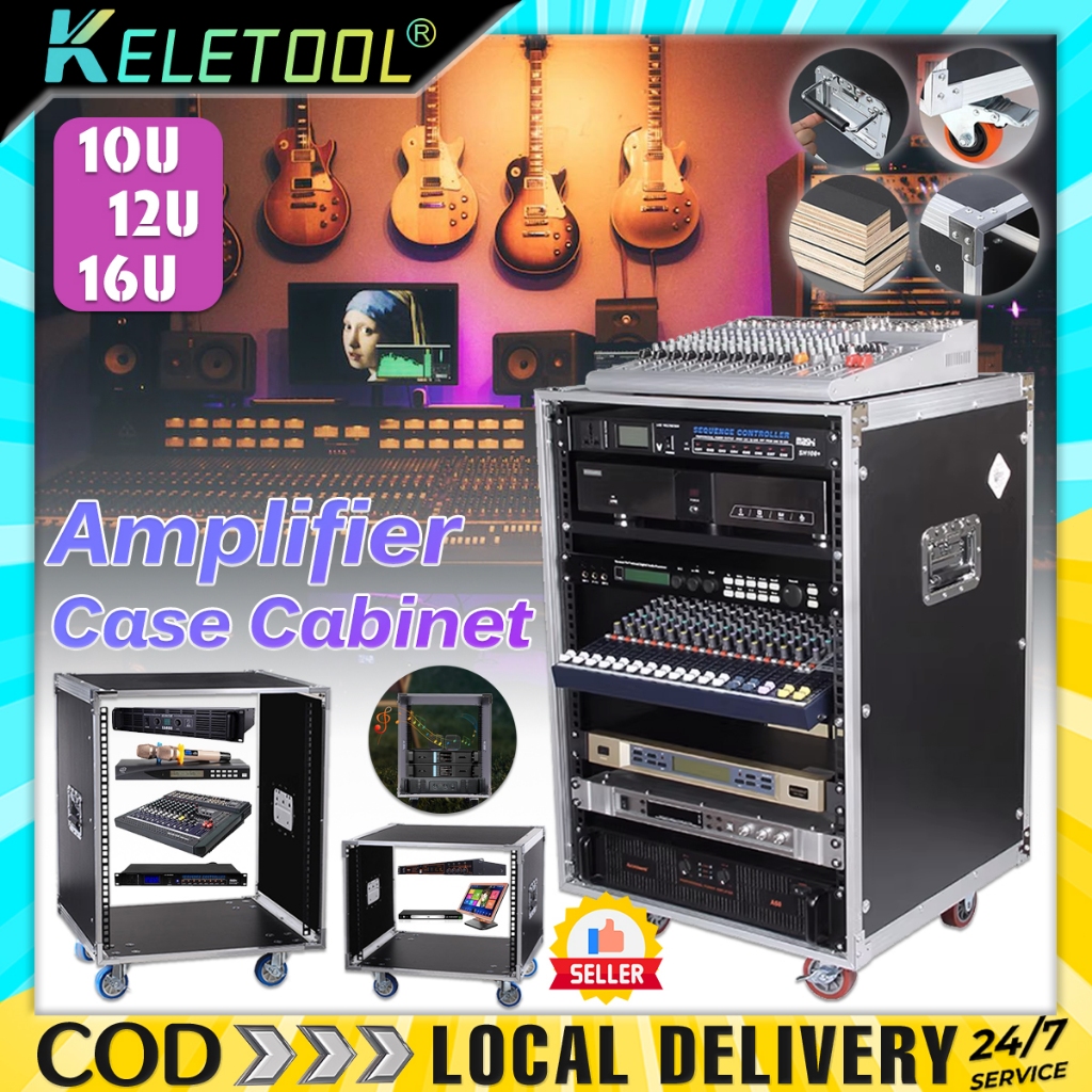 10U 12U 16U Amplifier Case Cabinet Shelf Home Audio Flight Mixer ...