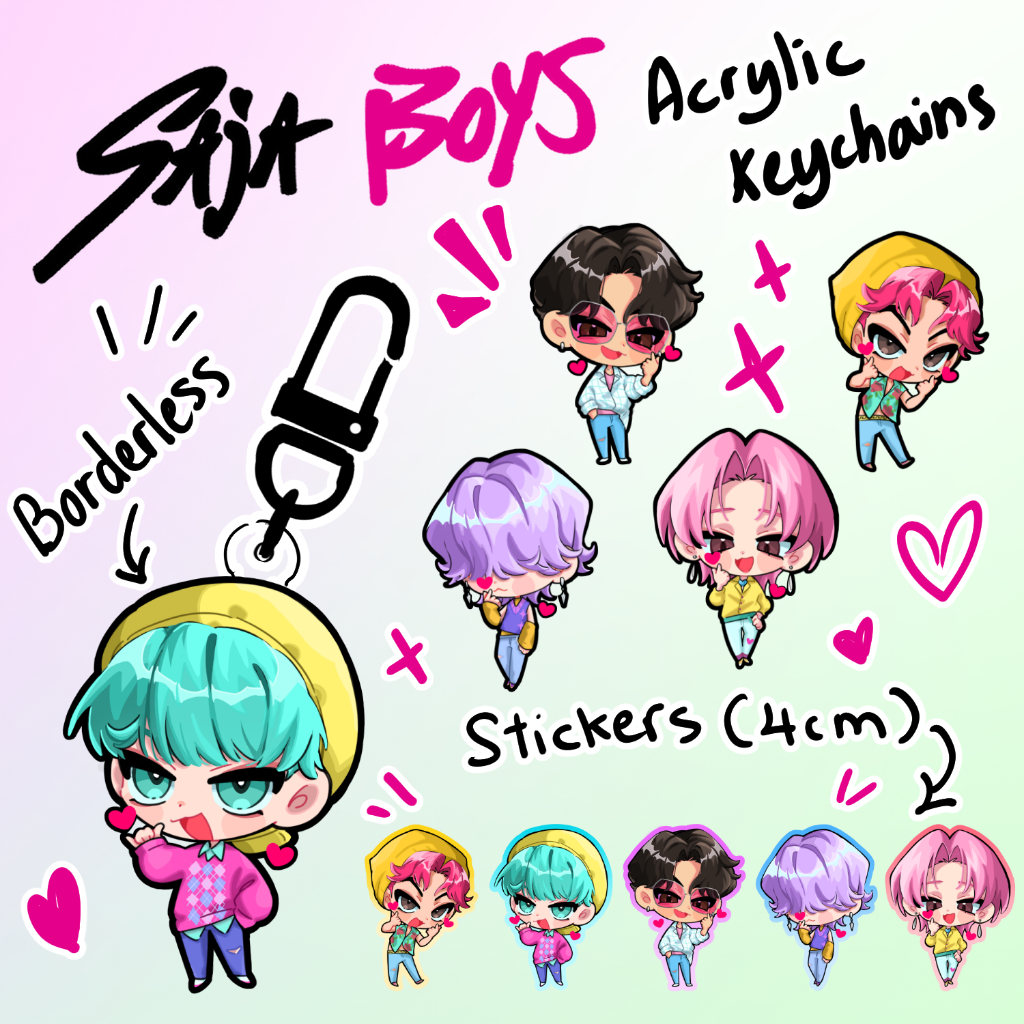 KPOP DEMON HUNTERS SAJA BOYS Acrylic Keychains Stickers | Shopee Philippines