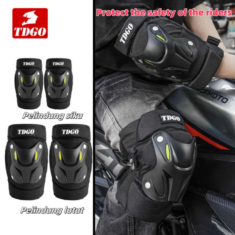 TDGO Knee Guard Elbow Protector Pads Armor Safety Gear Shield Pengawal ...