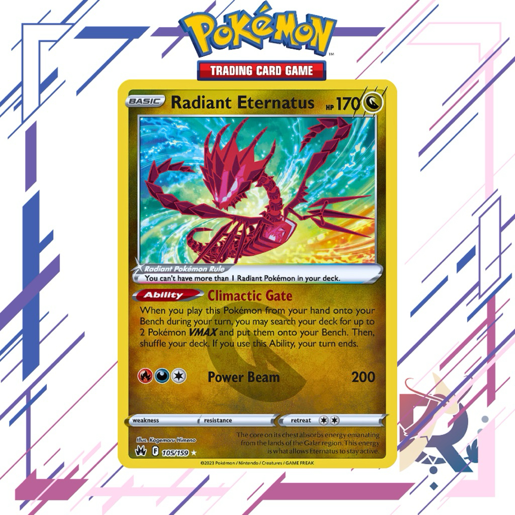 [PTCG] Radiant Eternatus - 105/159 - Radiant Crown Zenith | Shopee ...