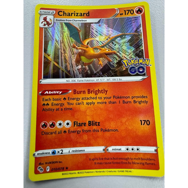 Fire type - Pokemon card - Charizard 010/078 | Shopee Philippines