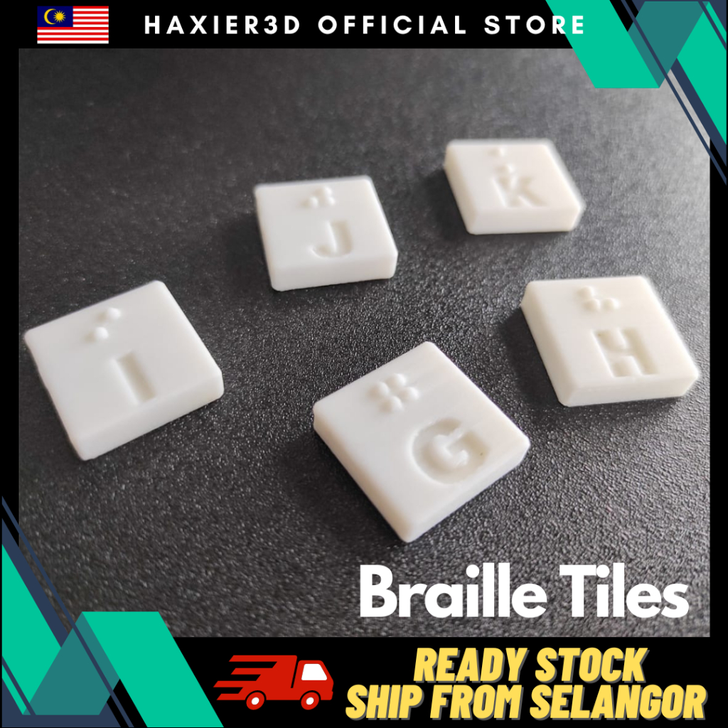Braille Tiles with Printed Alphabet Perfect for Spelling Exercise ...