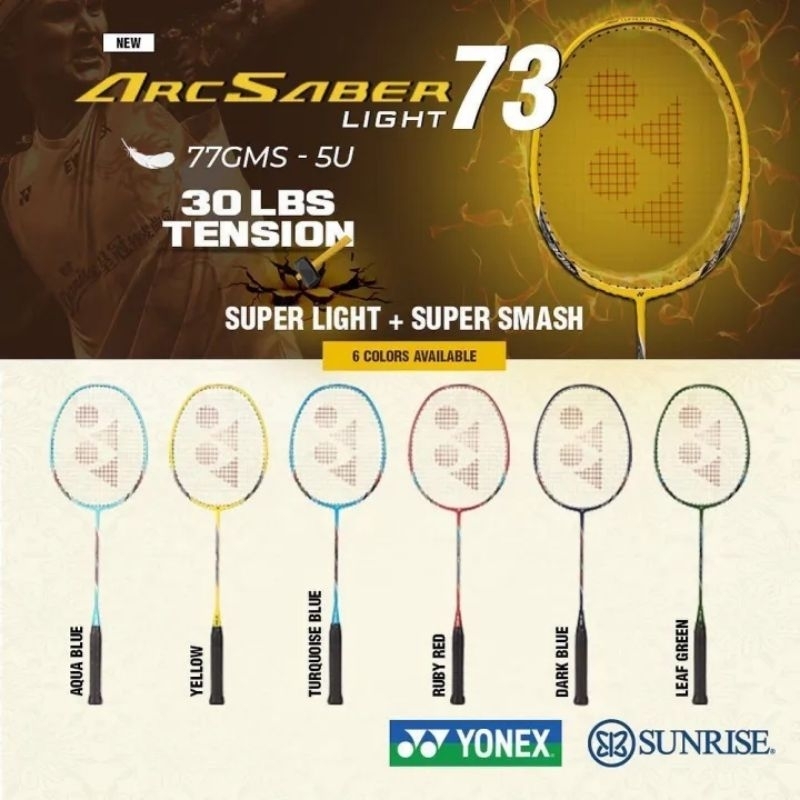 YONEX ARCSABER 73 LIGHT BADMINTON RACKET | Shopee Philippines