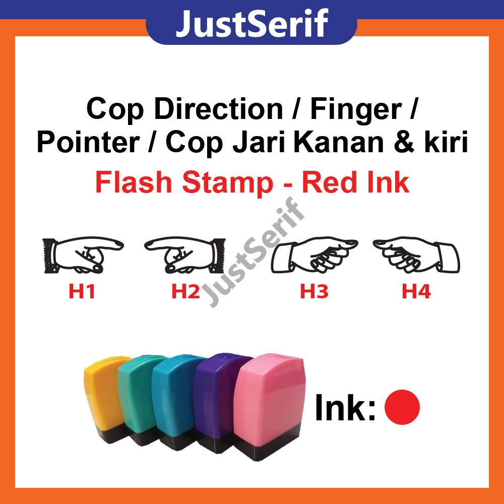 Flash Stamp/Pre ink for Rubber Stamp Cop Direction / Finger / Pointer ...