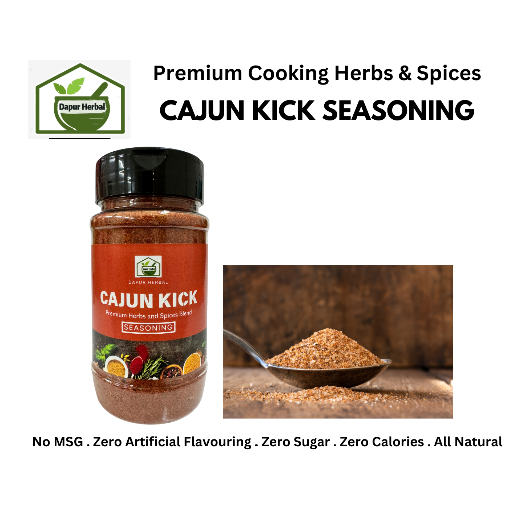 Halal Herbal Kitchen Cajun Kick 70gm 200gm 350gm Cajun Powder | Shopee ...