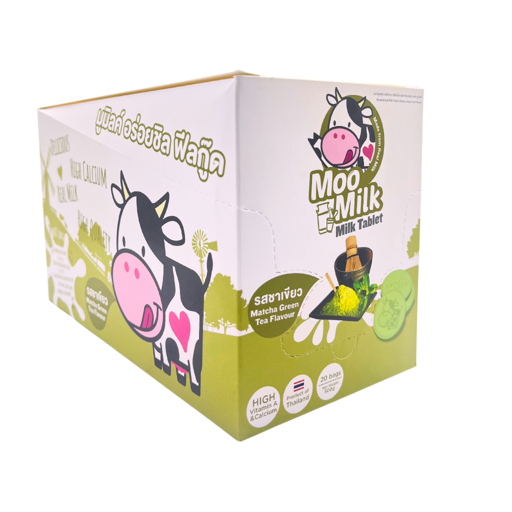 Moo Milk Milk Tablet Matcha Green Tea Flavour 500g (25g x 20 packs ...