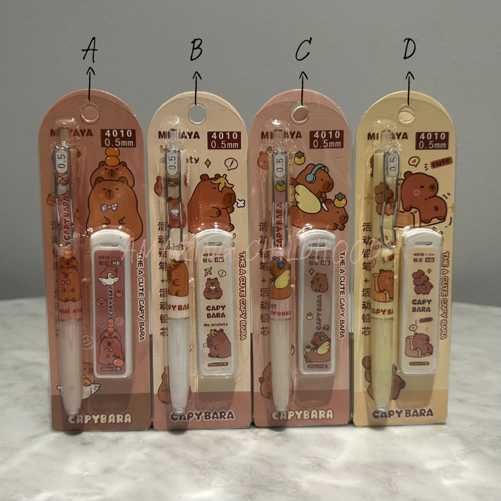 Capy bara Mechanical Pencil Set | Shopee Philippines