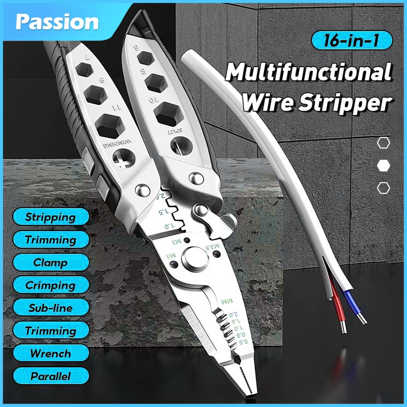 Multipurpose Wire Stripper Stripper Cable Terminal Crimping Long Nose ...