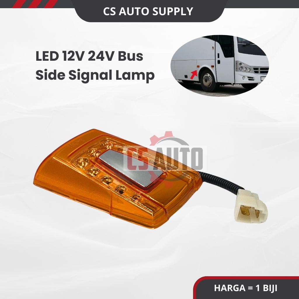 Led 12v 24v Bus Side Signal Chrome Furnish Lampu Tepi Persiaran Travel ...
