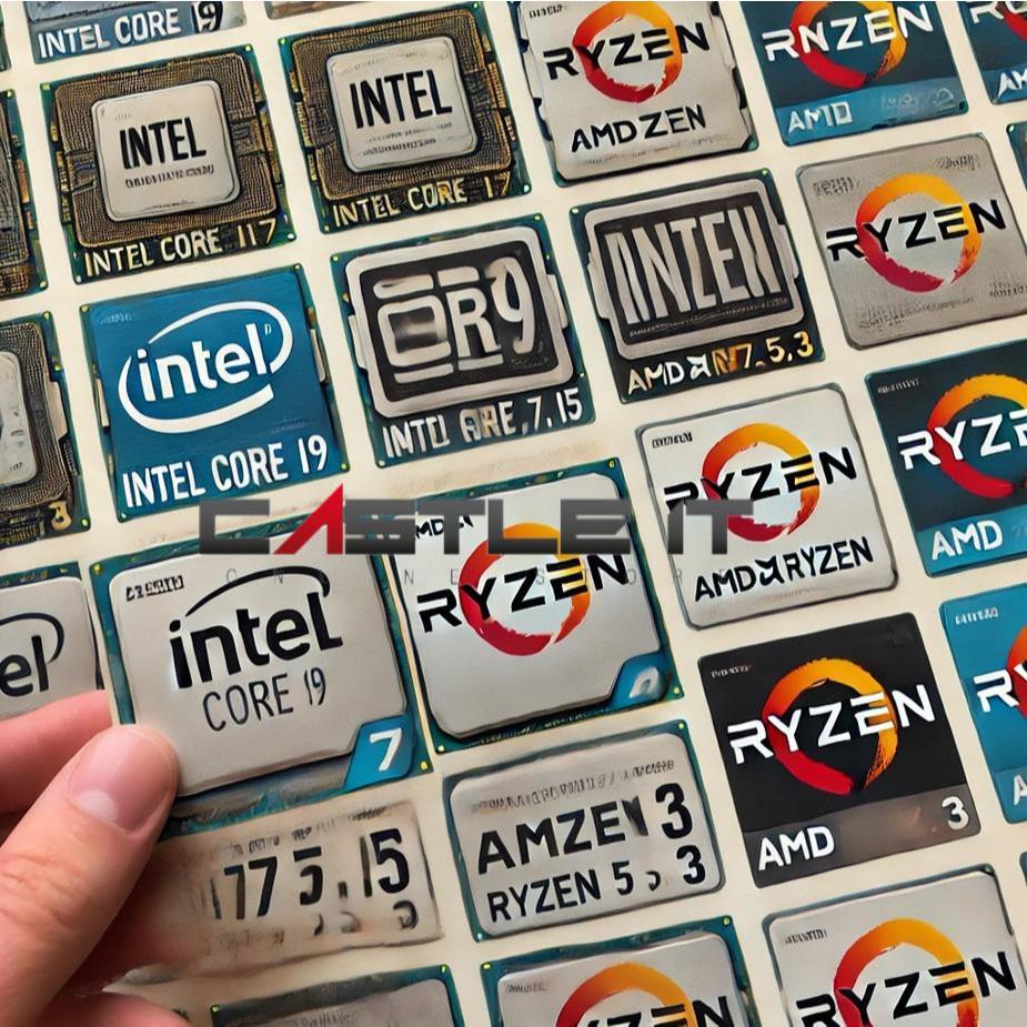 STICKER ONLY - For Intel AMD Core i9 i7 i5 i3 / Ryzen 9 7 5 3 No ...