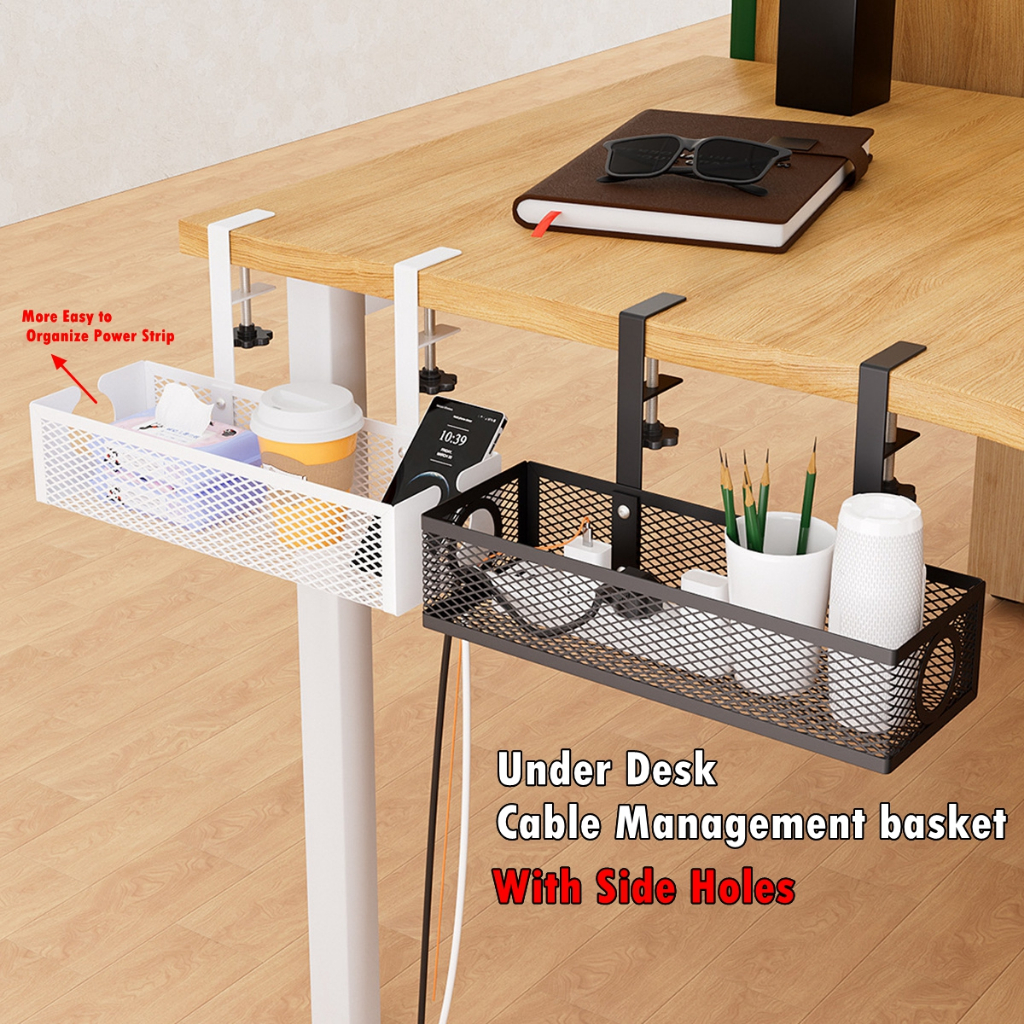 Under Desk Organizer Office Table Storage Office Organizer Shelf Desk ...