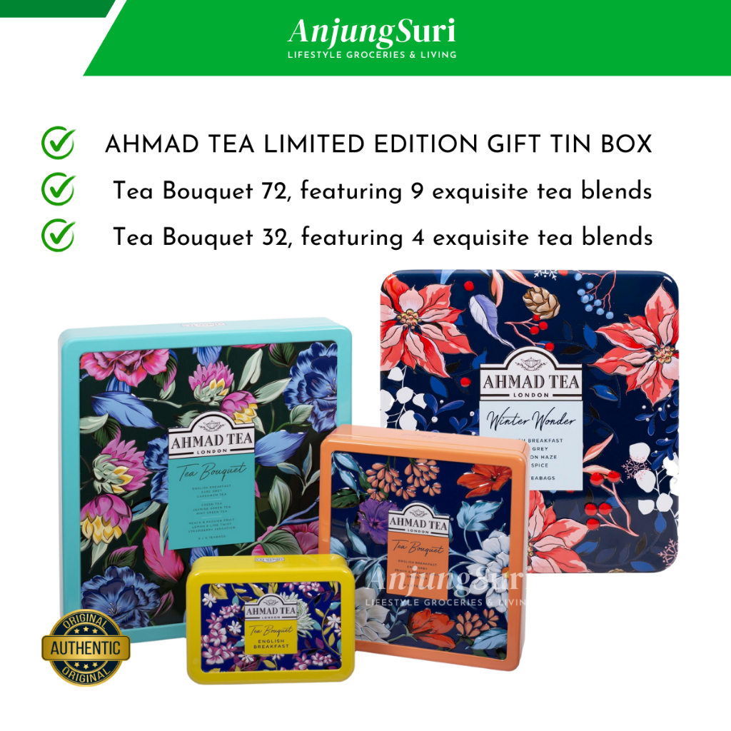 Ahmad Tea Bouquet Selection Timeless Collection Pure Ceylon Black Tea ...