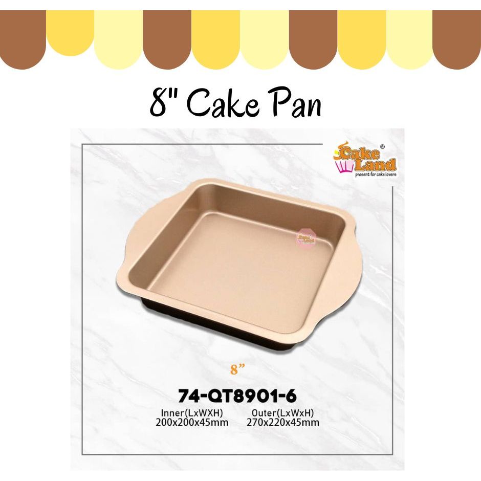 Cake Land 8" Carbon Steel Square Cake Pan / 八寸蛋糕模具 | Shopee Philippines
