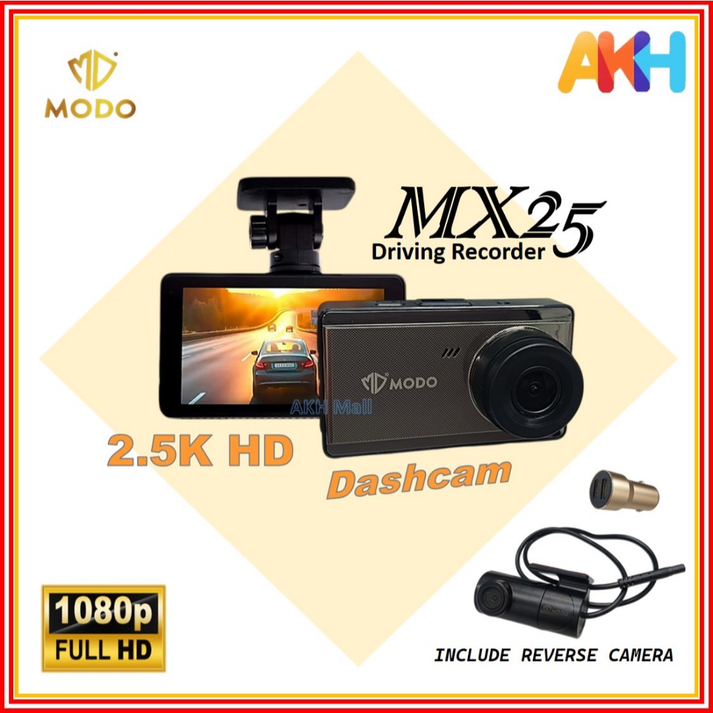 MODO MX25 Driving Recorder 2.5K HD Dashcam,1080P Full HD,Include ...