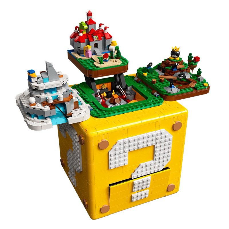 Lepin Super Mario 64 Question Mark ? Block (COMPATIBLE 71395) Building ...