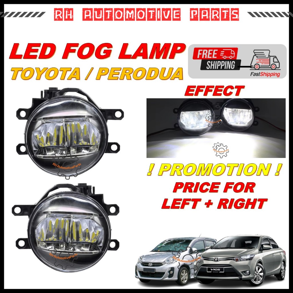 LED Fog Lamp Perodua Toyota Myvi Alza Bezza Vios Camry RAV4 Altis Alphard Wish Vellfire Avanza ...