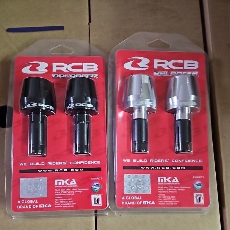 RCB HANDLE BAR END BALANCER M5 BLACK AND SILVER | Shopee Philippines