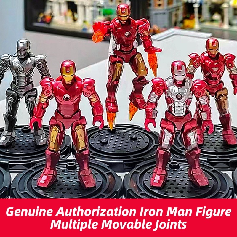 Authorization Iron Man Figures Assembling Building Blocks Marvel ...
