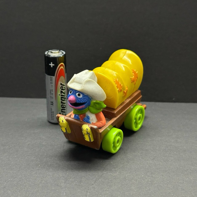 Vintage Playskool Muppets Sesame Street Grover Covered Wagon Diecast ...
