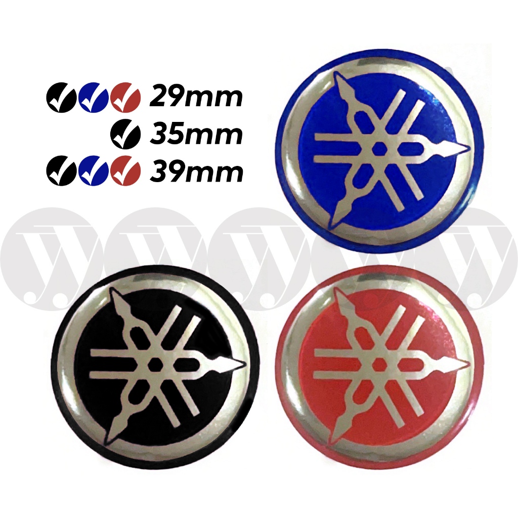 Yamaha epoxy emblem timbul logo sticker stripe 29mm 35mm 39mm | Shopee ...