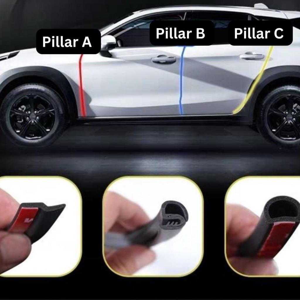 Jalur Getah Pintu Kereta Kedap Bunyi Tiang C Car Door Rubber Seal ...