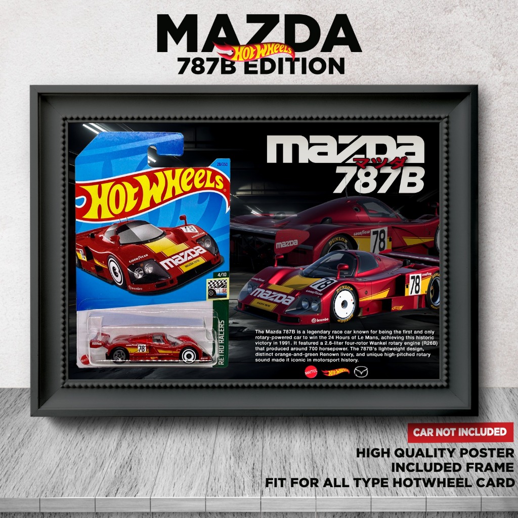 Frame Hotwheels Mazda 787B Edition Poster | Shopee Philippines