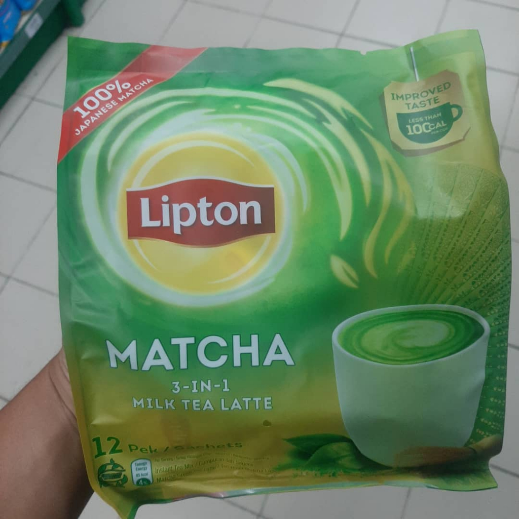 LIPTON MATCHA 3-in-1 milk tea latte 12s X 20g | Shopee Philippines