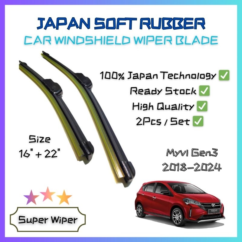 Perodua Myvi 2018-2024 Japan Technology Soft Rubber Car Windshield ...
