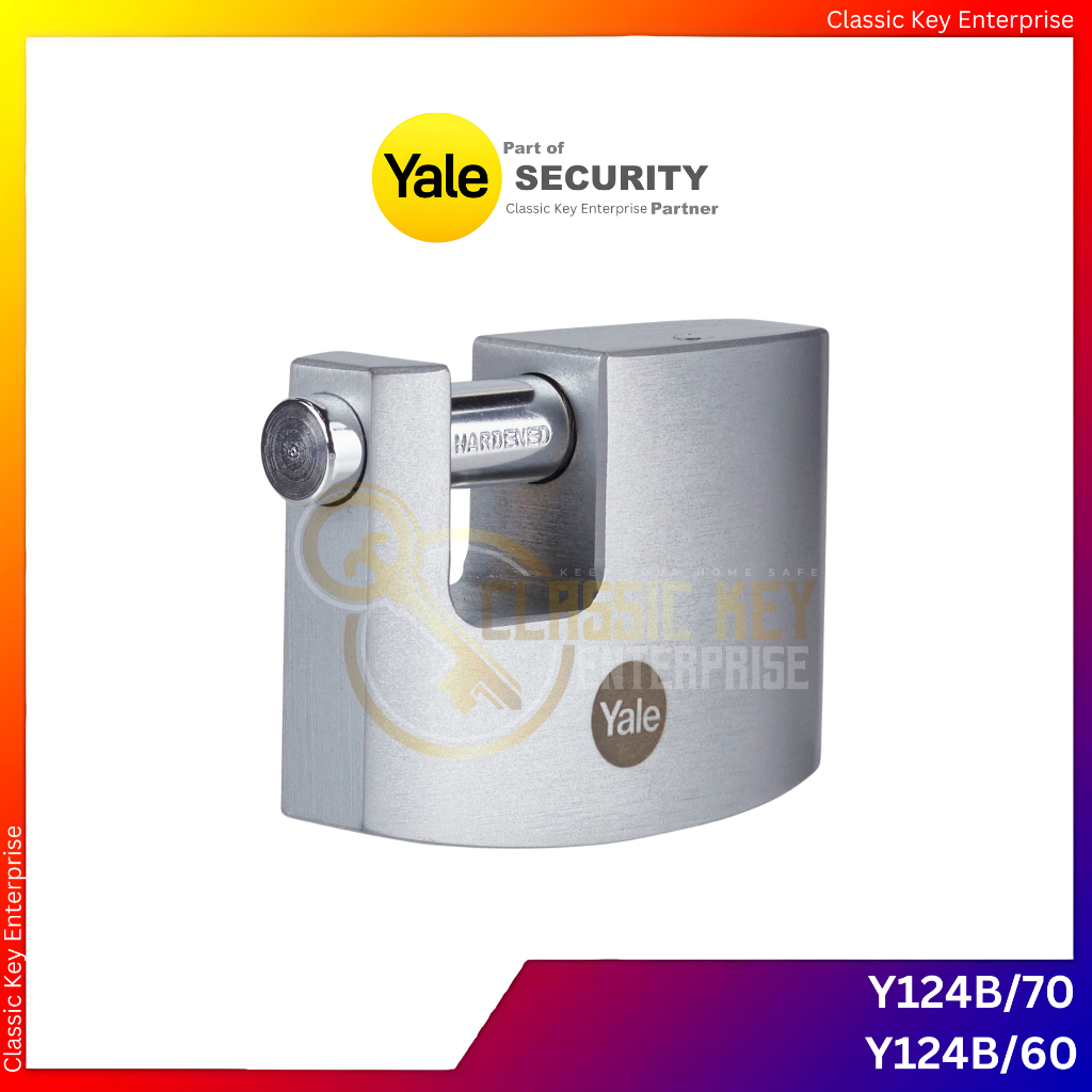 Yale Padlock Shutter Silver Chrome Finish Y124B Size 60mm / 70mm ...
