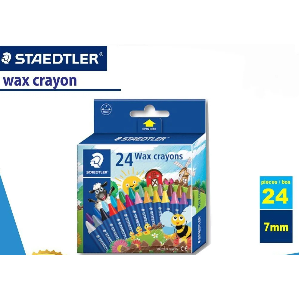Staedtler Luna Jumbo Wax Crayons 24 Colour Crayon (2290 NC24) - 12 boxs ...