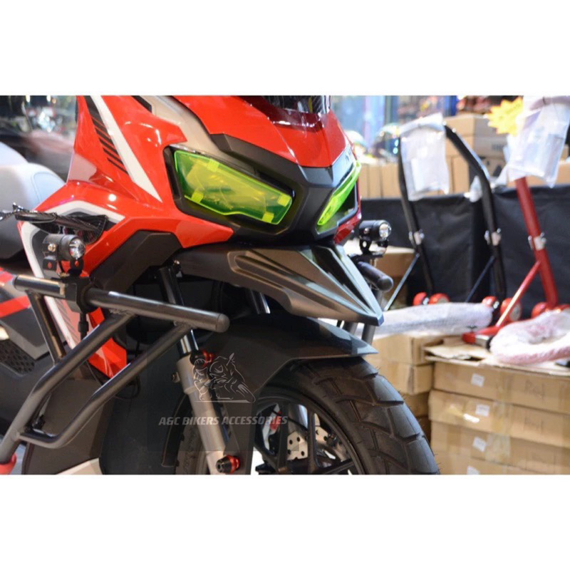 Honda ADV160 EMS Front Fender Beak Extender Winglet ABS Plastic Black ...