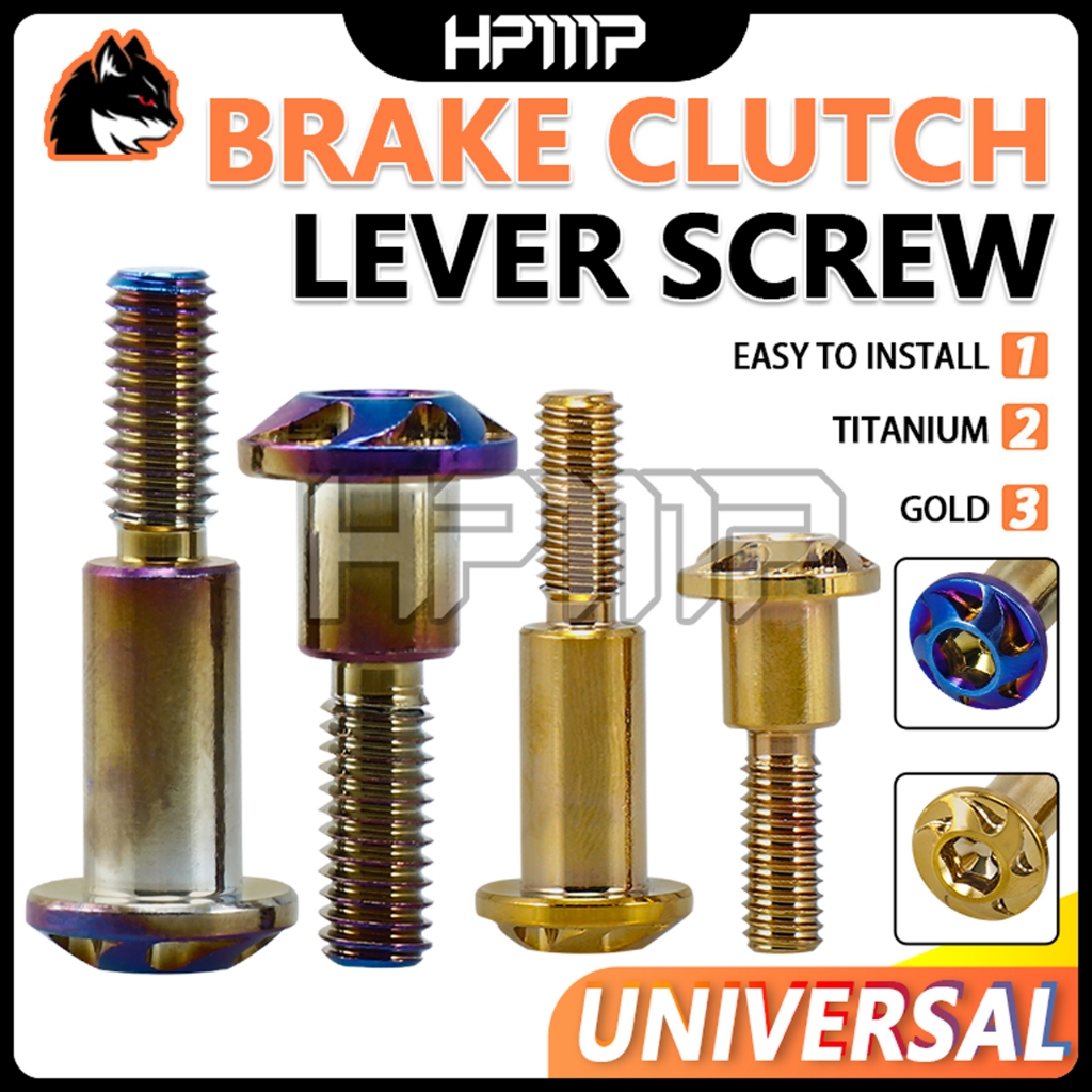 2pcs Universal Brake & Clutch Lever Bolt Screw Skru Screw Lever Gold ...