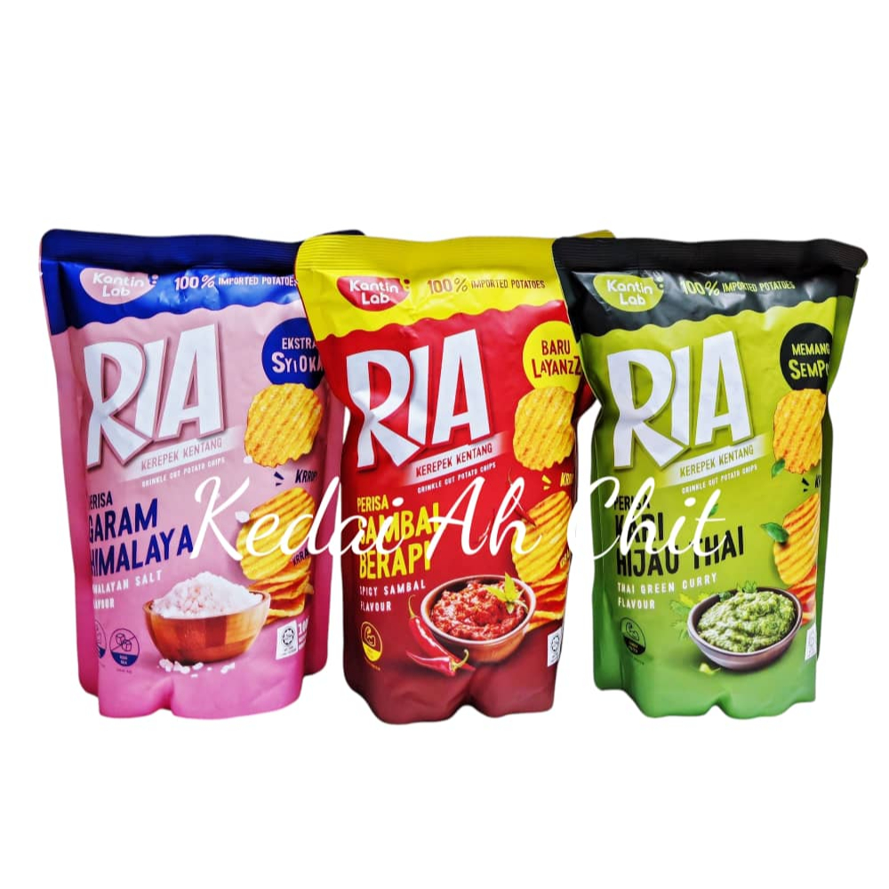RIA Kerepek Kentang Crinkle Cut Potato Chips 100G | Shopee Philippines
