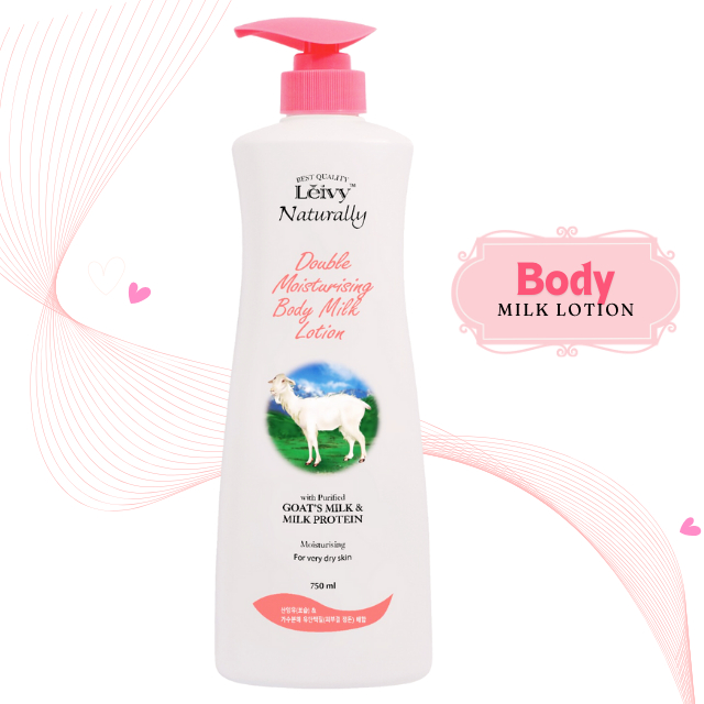 Leivy Naturally Double Moisturising Body Milk Lotion 350ml - Goat's ...