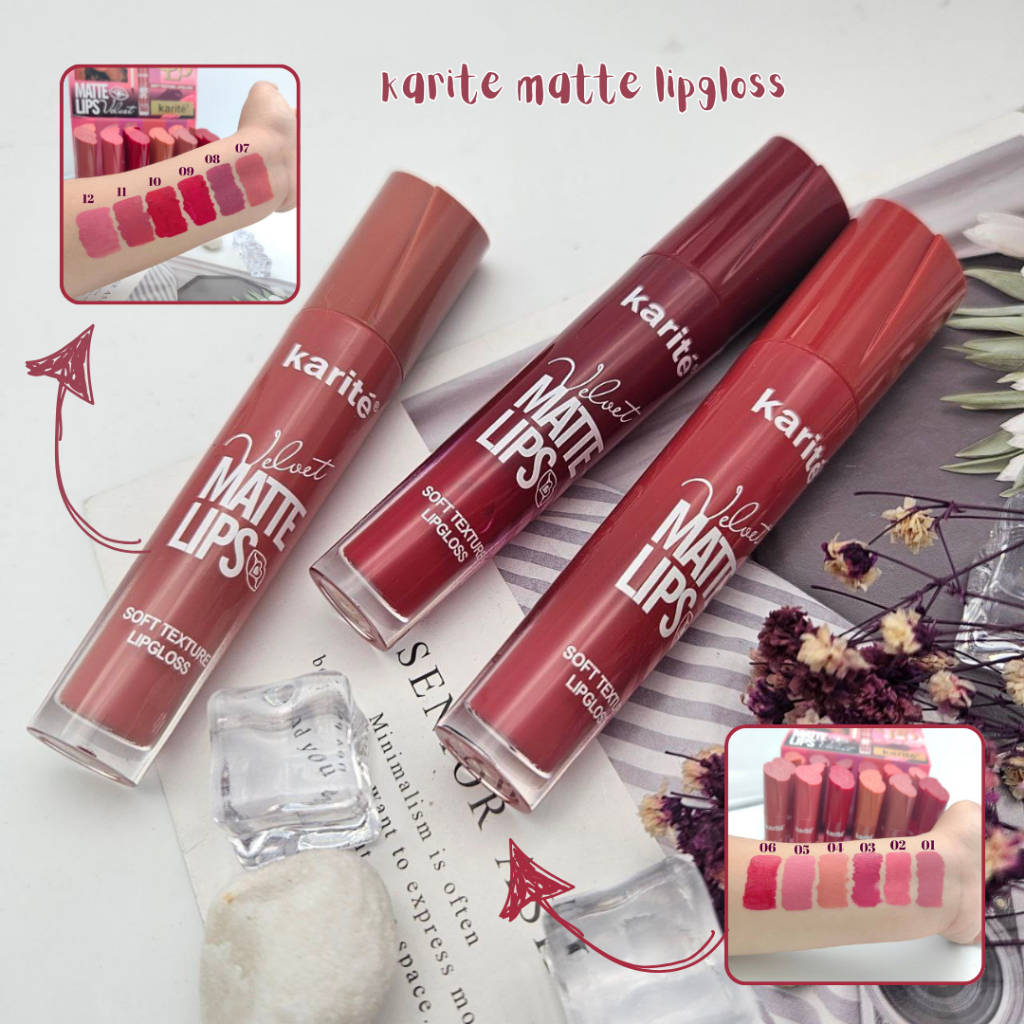 KARITE GLOW MATTE LIPS SOFT TEXTURE LIPGLOSS 4ML | Shopee Philippines