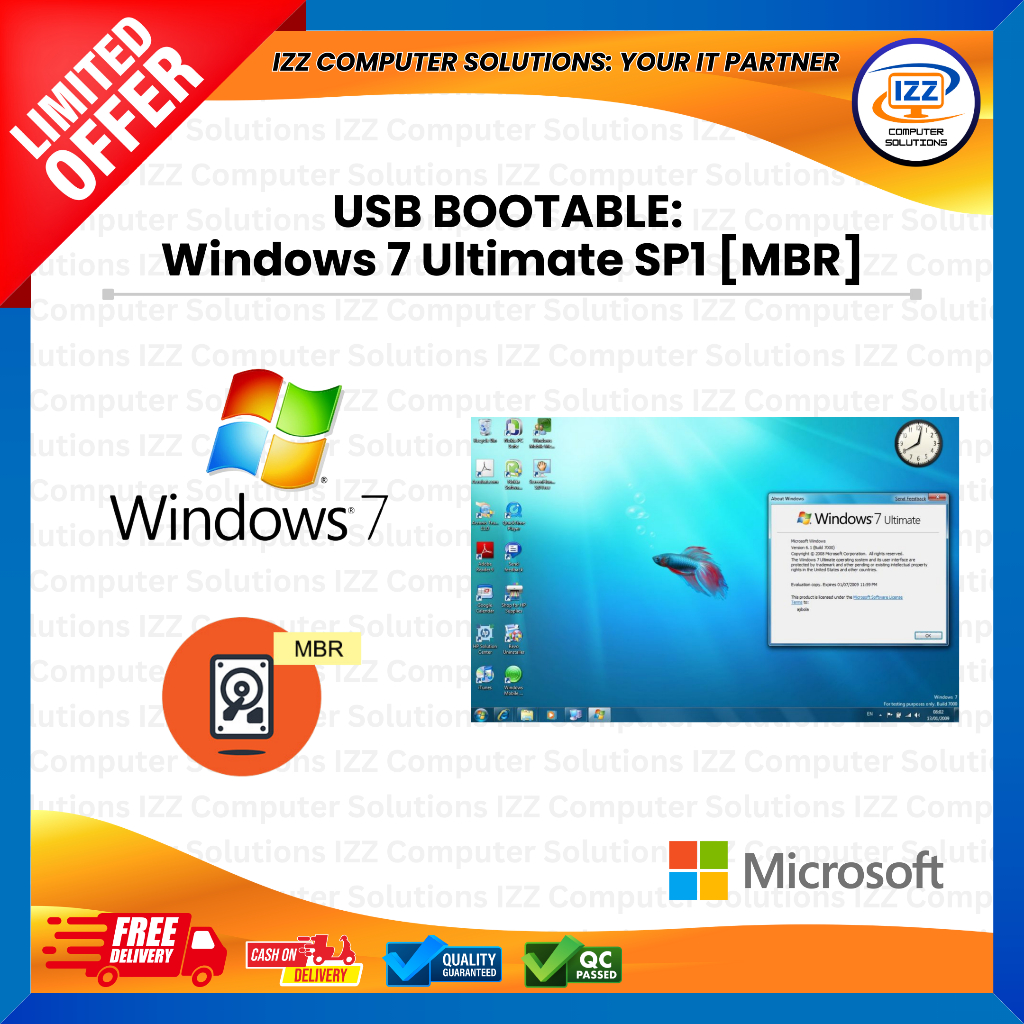 USB BOOTABLE: Windows 7 Bootable for Repairing & Format Laptop PC [MBR ...
