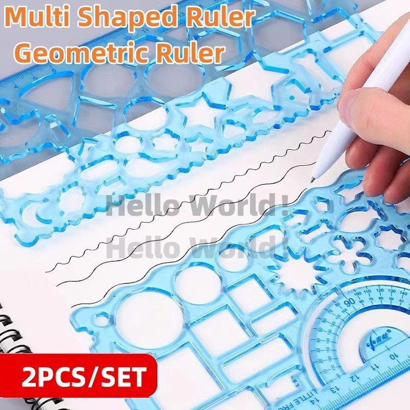 Drawing Ruler Geometric Template Curve Pattern Ruler Multi Shaped Ruler ...