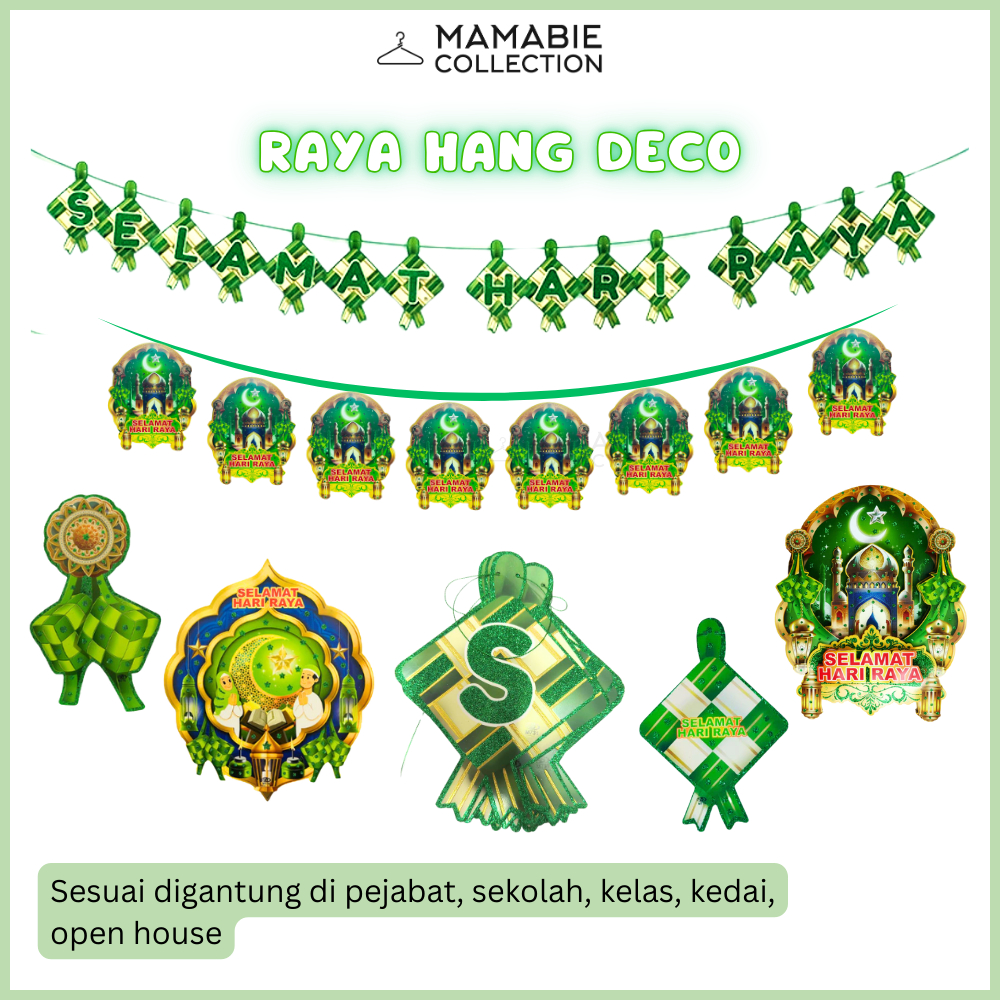 Deco Raya Decoration Happy Hari Raya 2025 Bunting Ketupat Lemang ...
