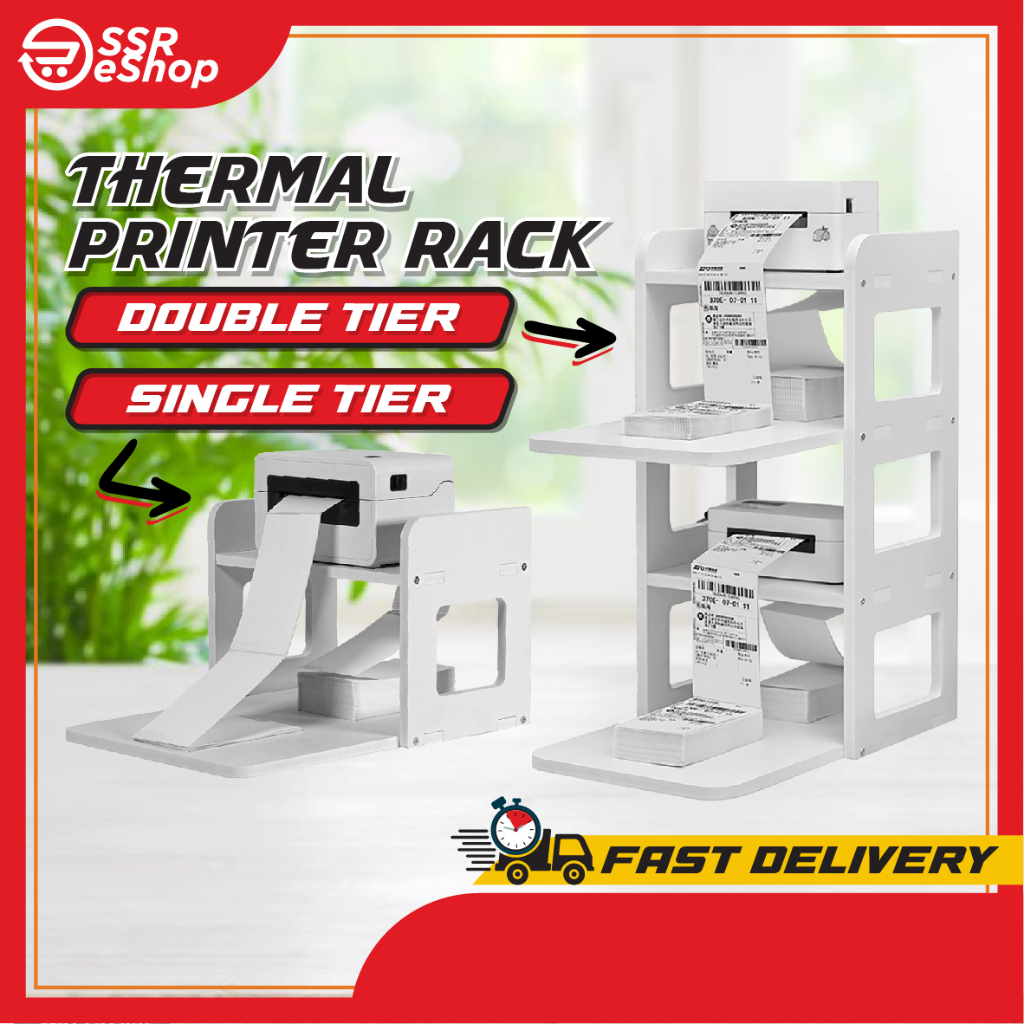 Multi-Tier Thermal Printer Stand Label Printer Rack – Space-Saving ...