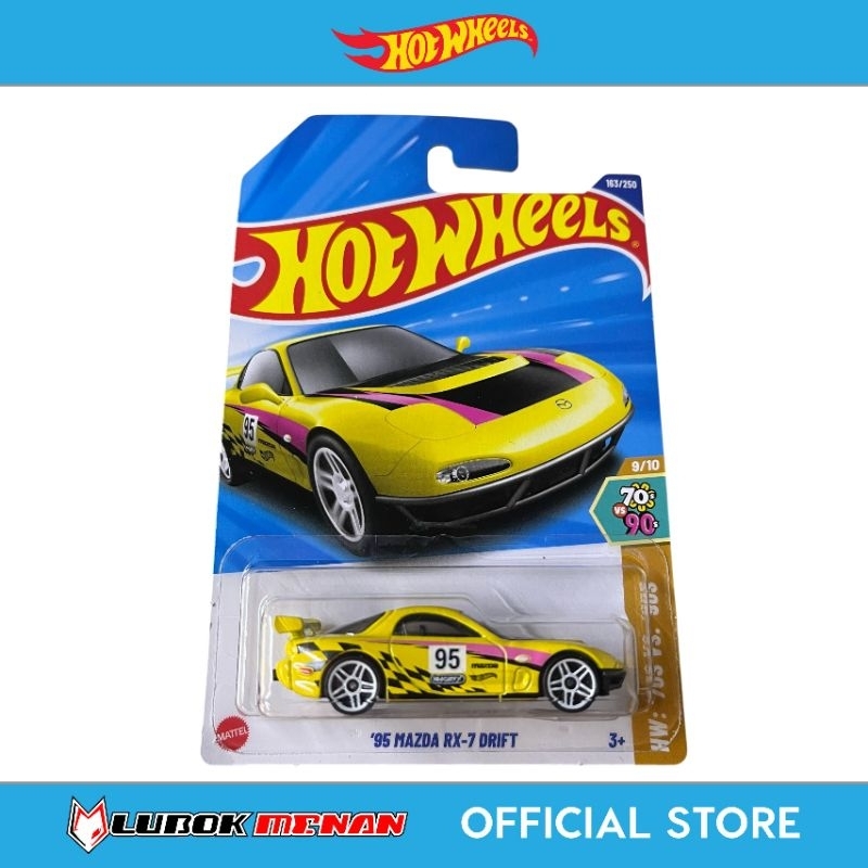Hot Wheels '95 Mazda RX-7 Drift (Yellow) | Shopee Philippines