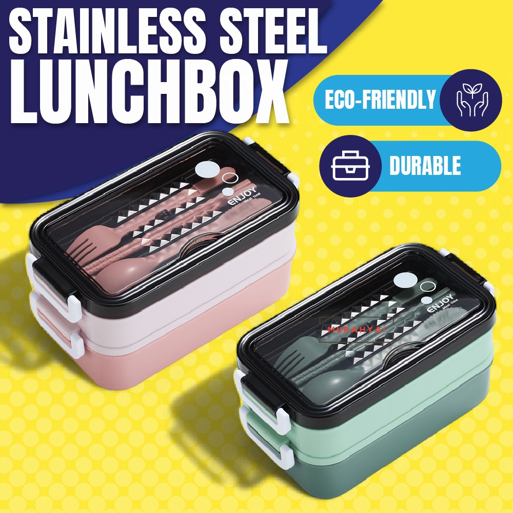Stainless Steel Lunch Box Bekal Makanan box makanan kotak makanan food ...