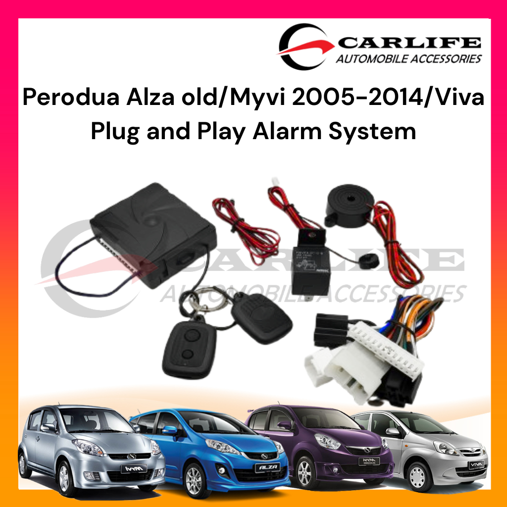 Perodua Alza 2008-2021 / Myvi 2005-2014 / Viva OEM Plug and Play Alarm ...
