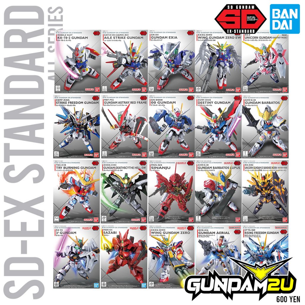 BANDAI SDEX STD Collection Exia Destiny Freedom Astray Barbatos Unicorn ...