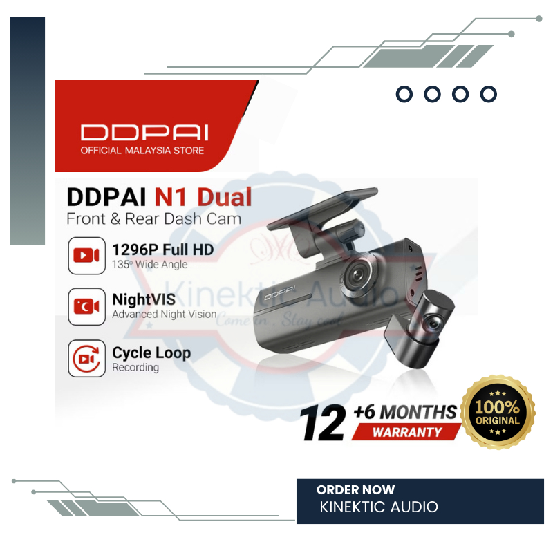 Ddpai N1 Dual with OBD kit Front & Rear Recording NightVIS 1296P Dash Cam | Shopee Philippines