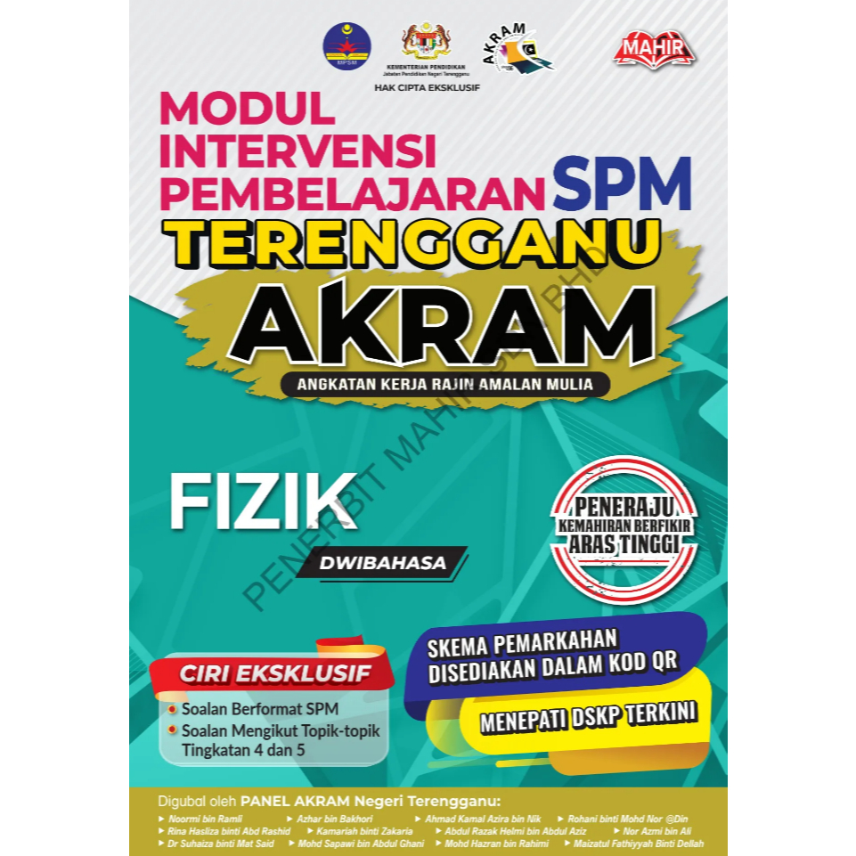 Terengganu AKRAM Physics SPM Learning Intervention Module | Shopee ...
