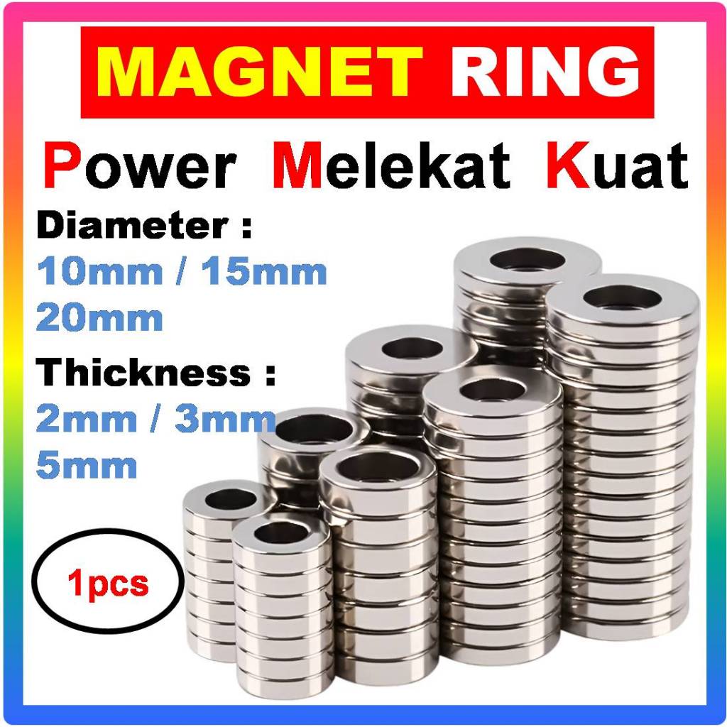 1pcs Neodymium Magnetic Ring Strong Round Magnet with Hole Magnet ...