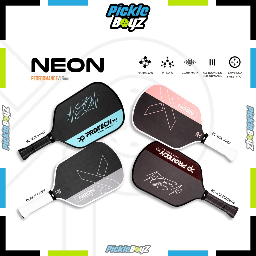 Protech XP NEON Series Pickleball Paddle 16mm (Intermediate Level)(1 ...