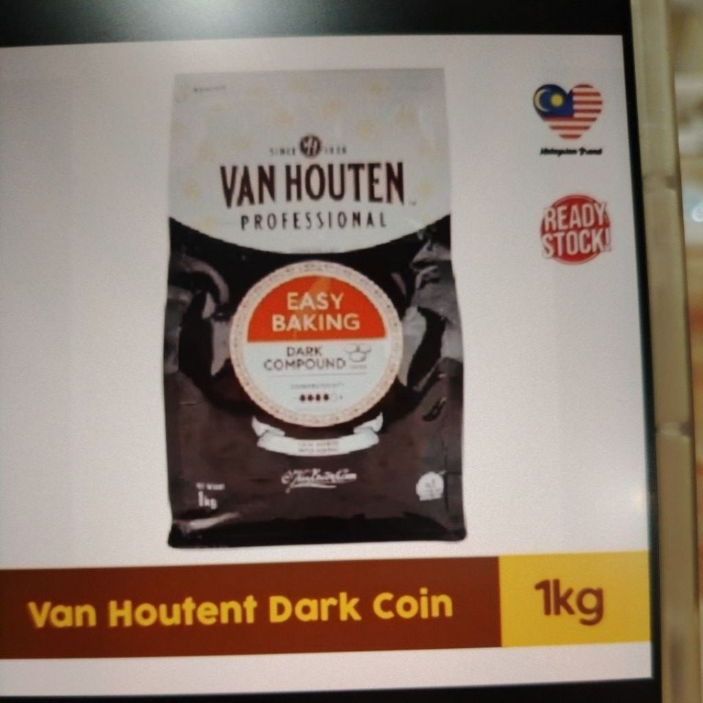 VAN HOUTEN EAZY BAKING DARK COMPOUND COIN /MILK COMPOUND COIN 1KG | Shopee Philippines