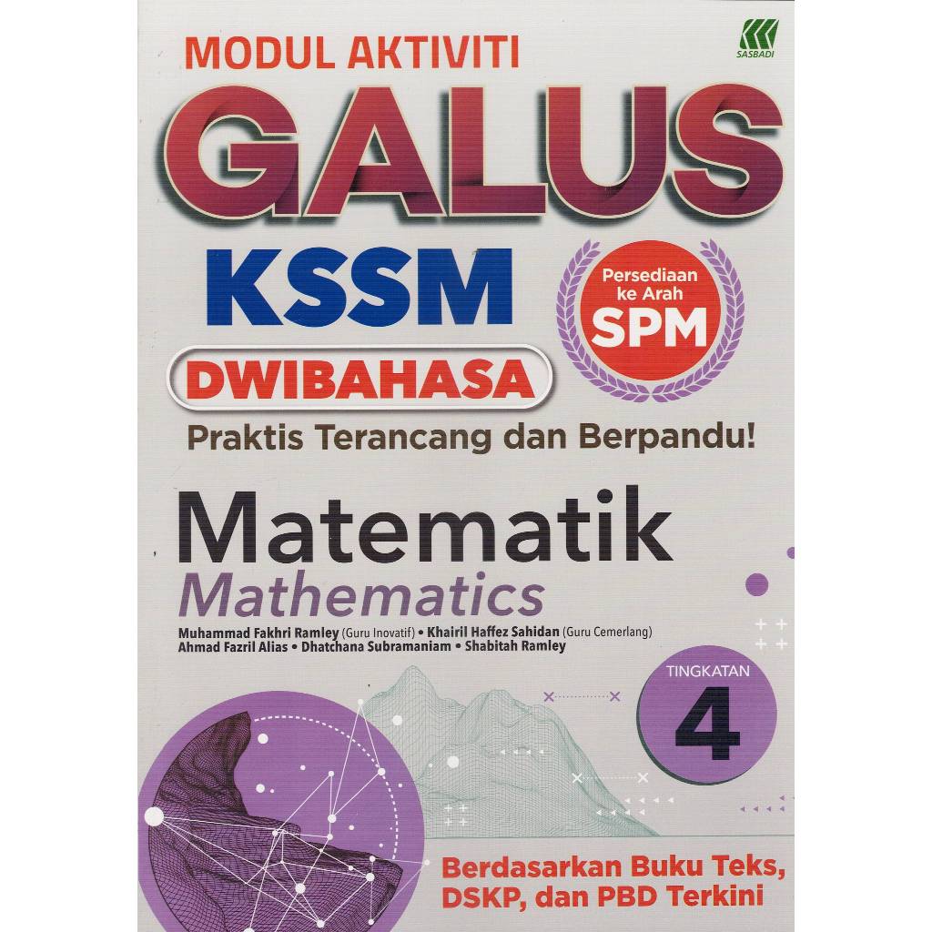 TRAINING BOOKS (2025): GALUS ACTIVITY MODULE SPM MATHEMATICS ...