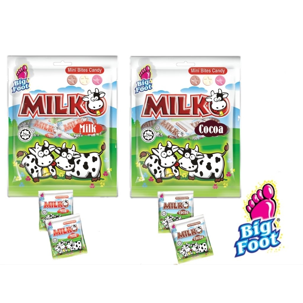 [TKM] Big Foot Milko Mini Bites Candy 60g (5g x 12bag) | Shopee Philippines